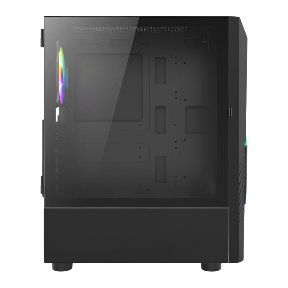 Vida EOS Mid ATX Gaming PC Case, 2x 120mm ARGB LED Fans, LED Stips ...